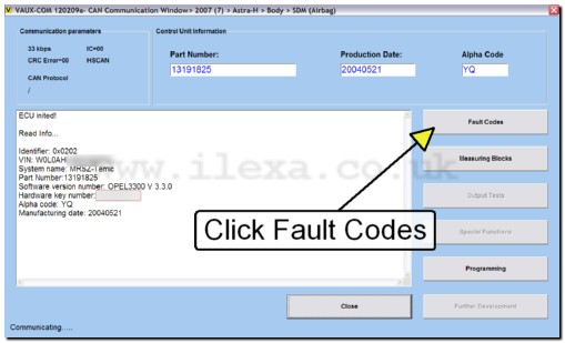 VAUX-COM - Reading and Clearing Fault Codes - ilexa Onboard Diagnostics